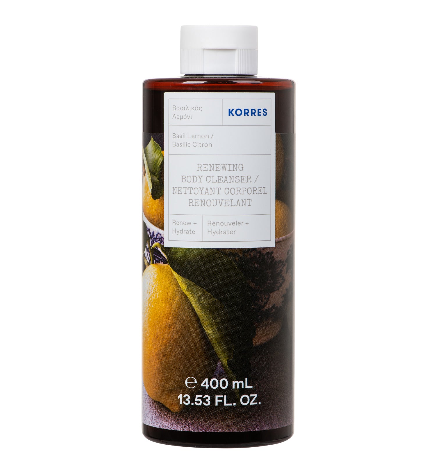 Renewing Shower Gel Basil Lemon 400ml – KORRES UK